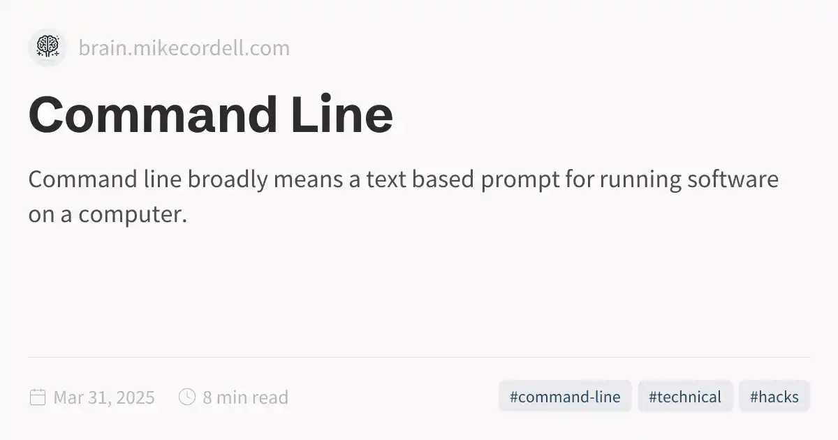Command Line