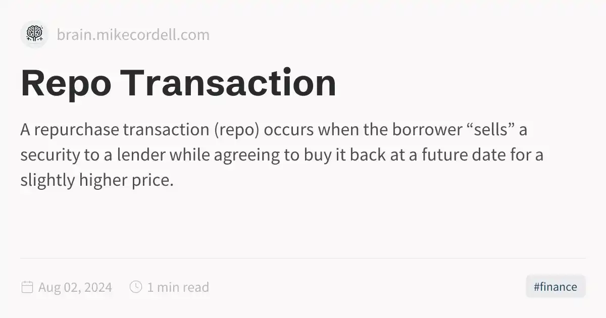 Repo Transaction