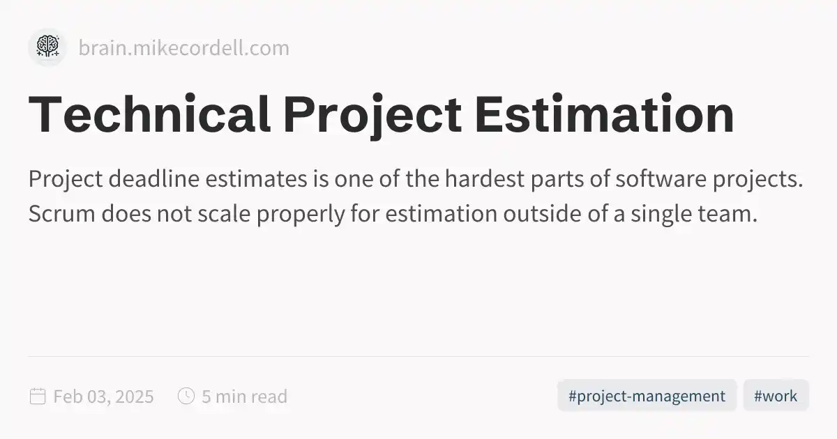 Technical Project Estimation